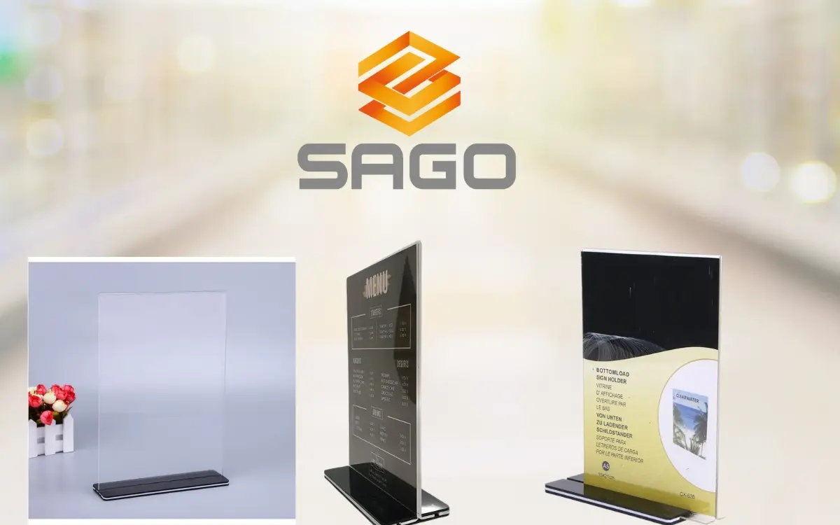 menu mica để bàn, standee mica để bàn năm 2025