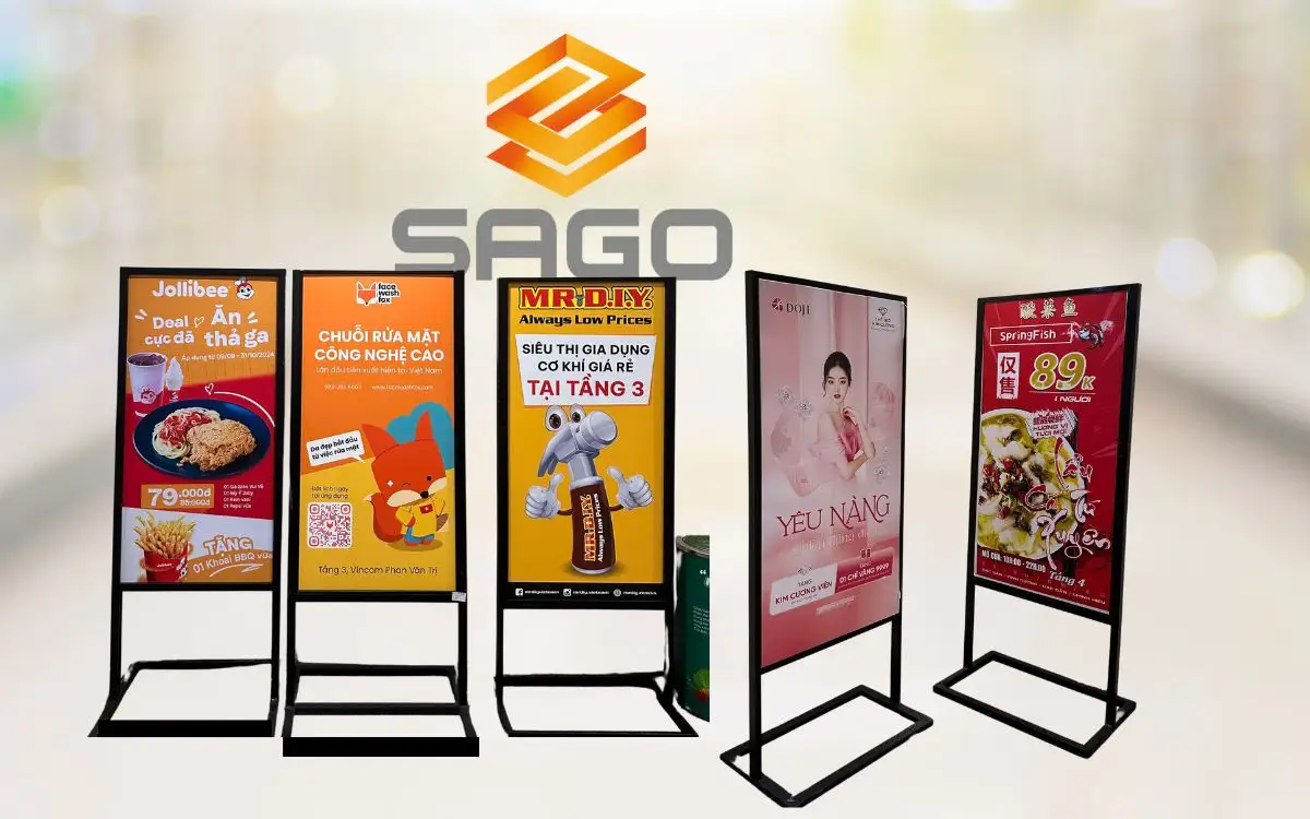standee khung sắt, standee ngoài trời năm 2025